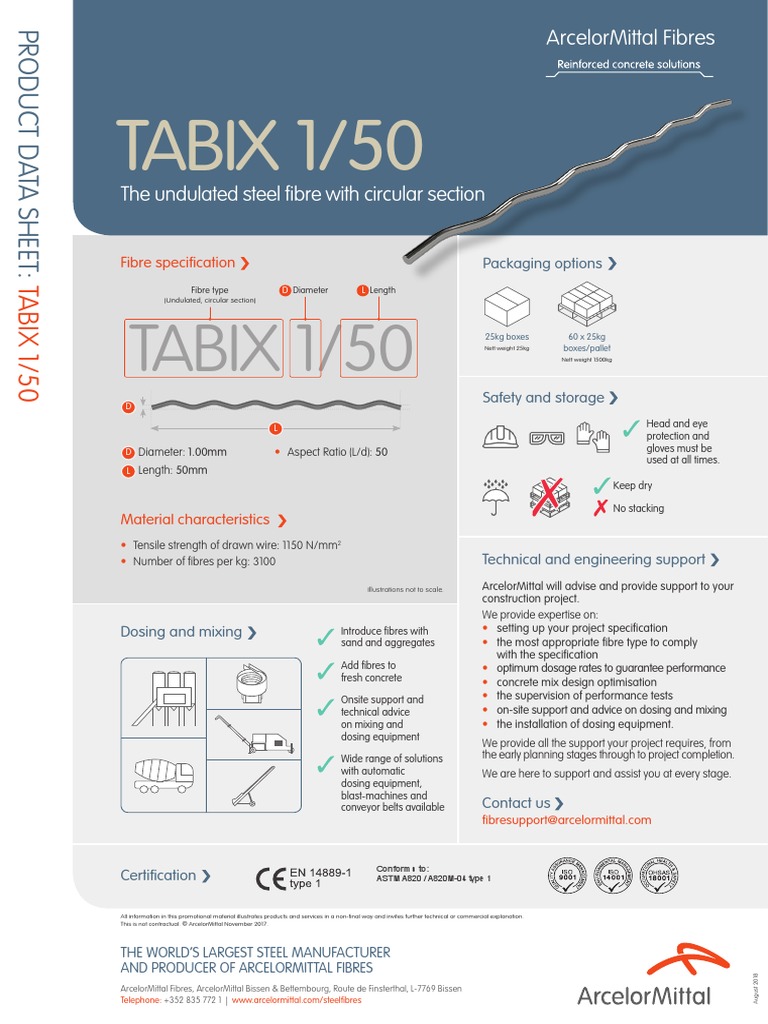 Tabix 1-50 EN | Download Free PDF | Concrete | Fibers
