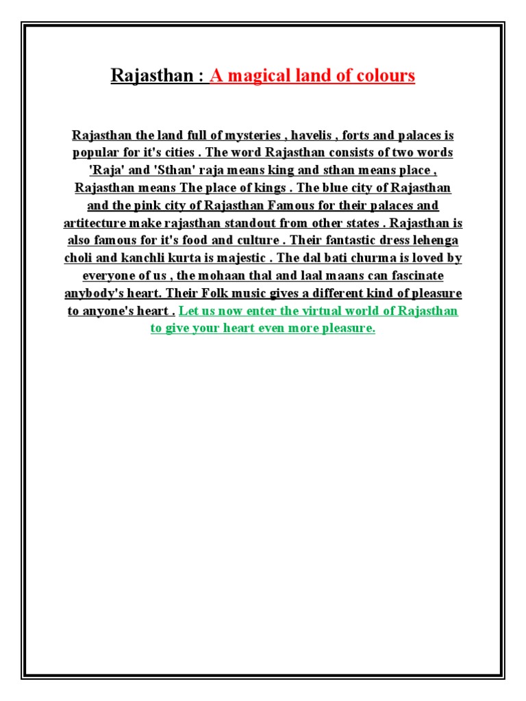 Rajasthan | PDF