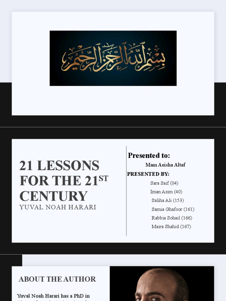 21 Lessons for the 21st Century Overview | PDF | Human