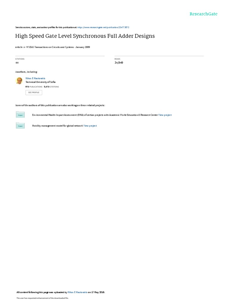 Full Adder Desig | PDF | Logic Gate | Central Processing Unit