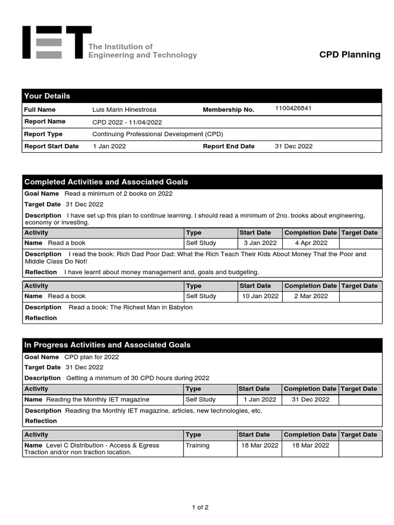 LMH - Development Action Plan | PDF