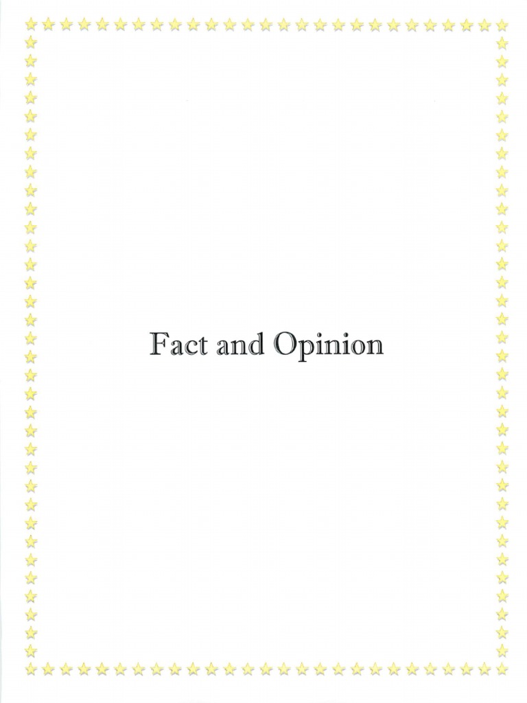 Fact and Opinion Worksheets | PDF