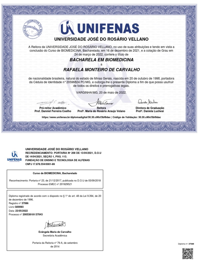 Diploma Rafaela Monteiro de Carvalho | PDF