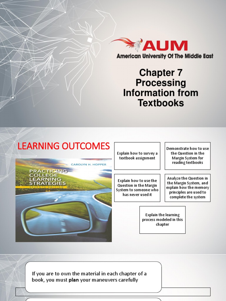 BUS100 Chapter 7 - Processing Information From Textbooks | PDF | Learning | Information