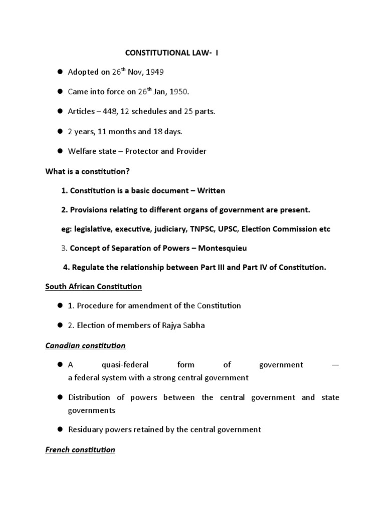Constitution Notes I | PDF | Constitution | Naturalization
