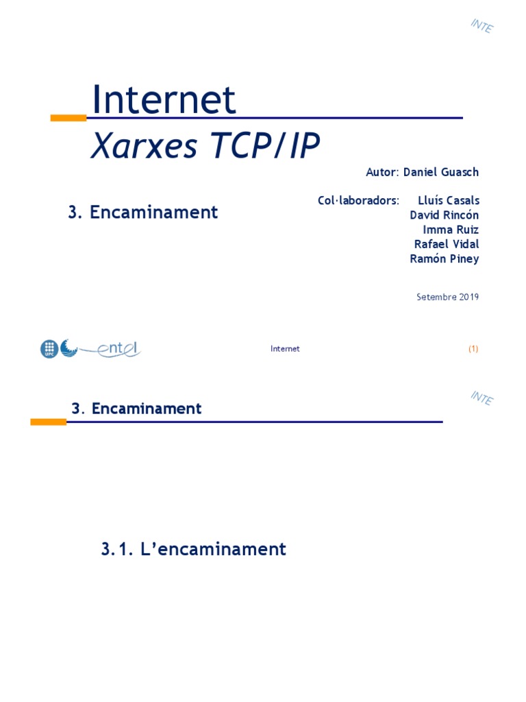 INTE-TIIP - 3 - Encaminament | PDF