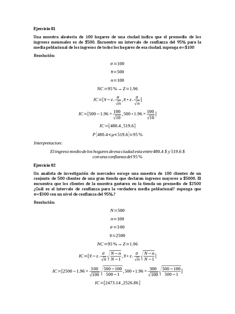 Estadistica y Probabilidades | PDF | Desviación Estándar | Intervalo de confianza