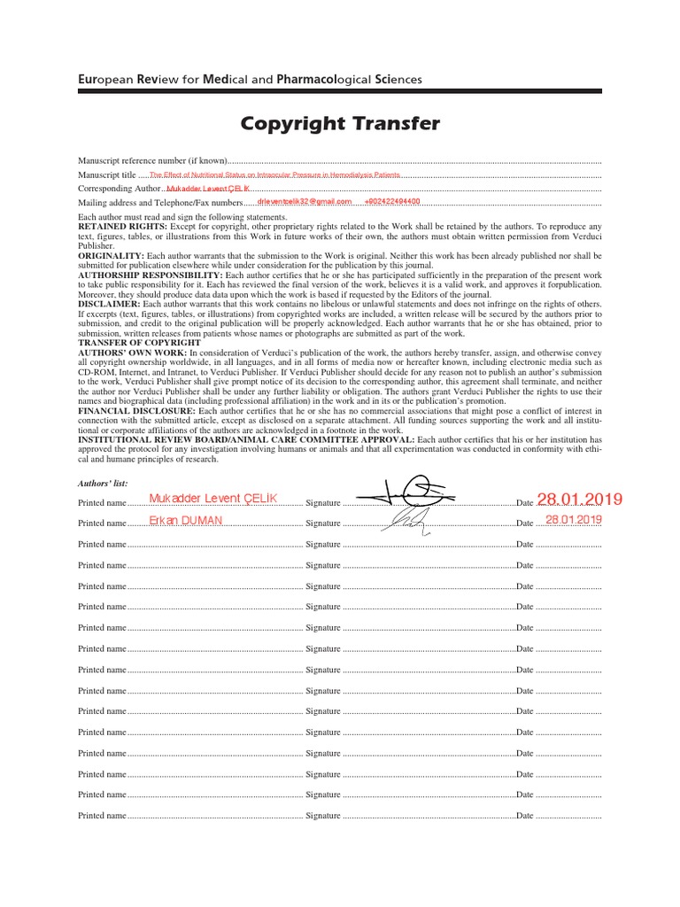 Copyright Transfer For Manuscript | PDF | Copyright | Justice