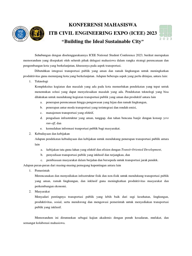 Memorandum Icee 2023 | PDF