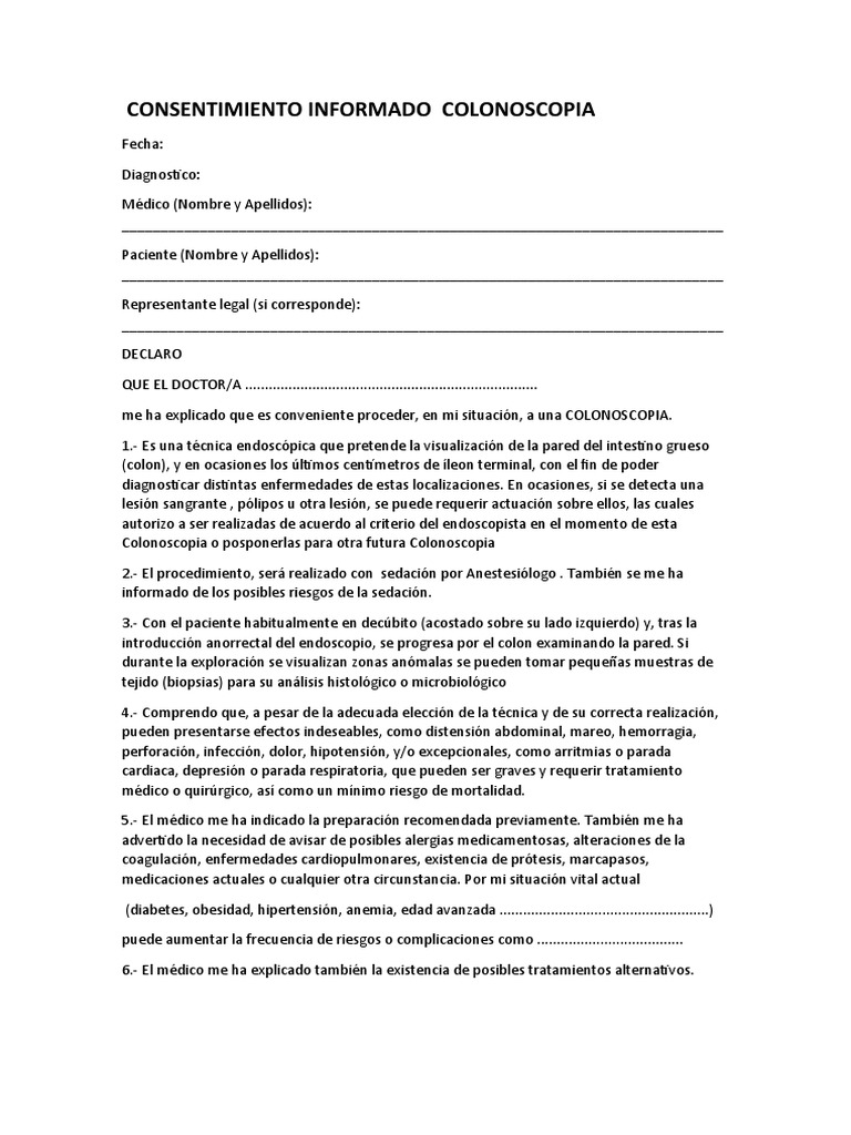 Consentimiento Informado Colonoscopia-Desktop-V4aitkr | PDF ...