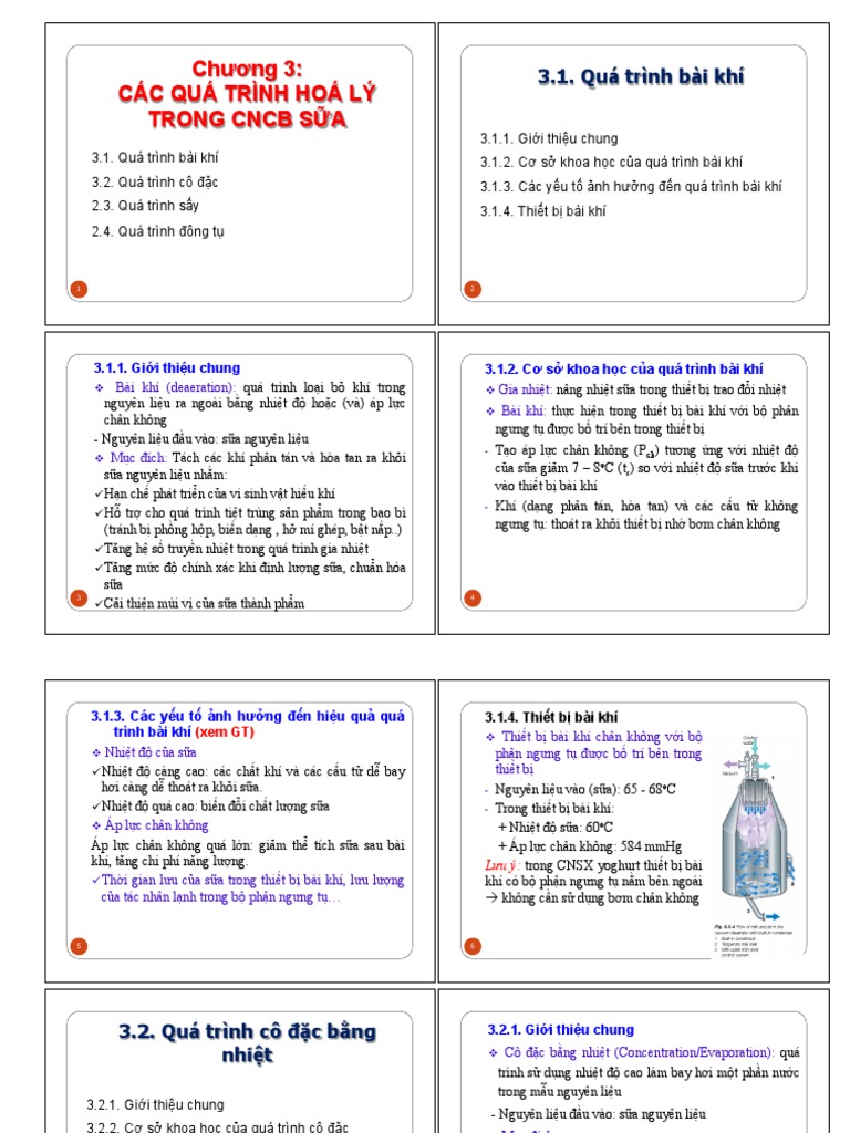 CHƯƠNG 3 - Cac Qua Trinh HOA LY Trong CNCB Sua | PDF