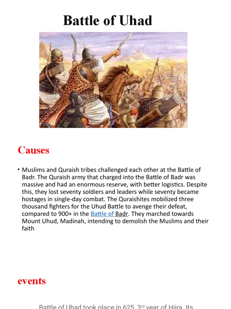 Battle of Uhud | PDF | Medieval International Relations | Medieval ...