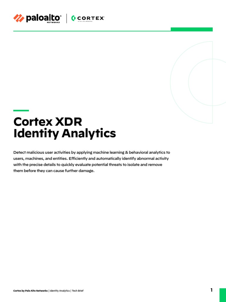 Cortex XDR Identity Analytics | PDF | Analytics | Malware Cortex XDR Identity Analytics | PDF | Analytics | Malware