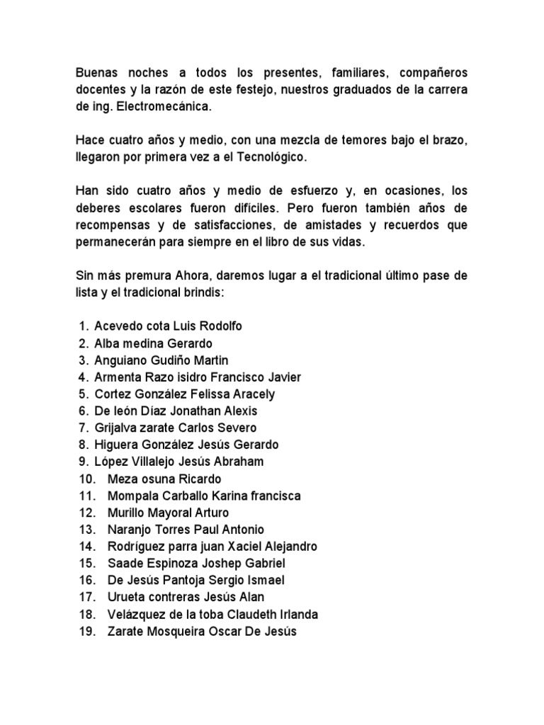 Ultimo Pase de Lista | PDF Ultimo Pase de Lista | PDF