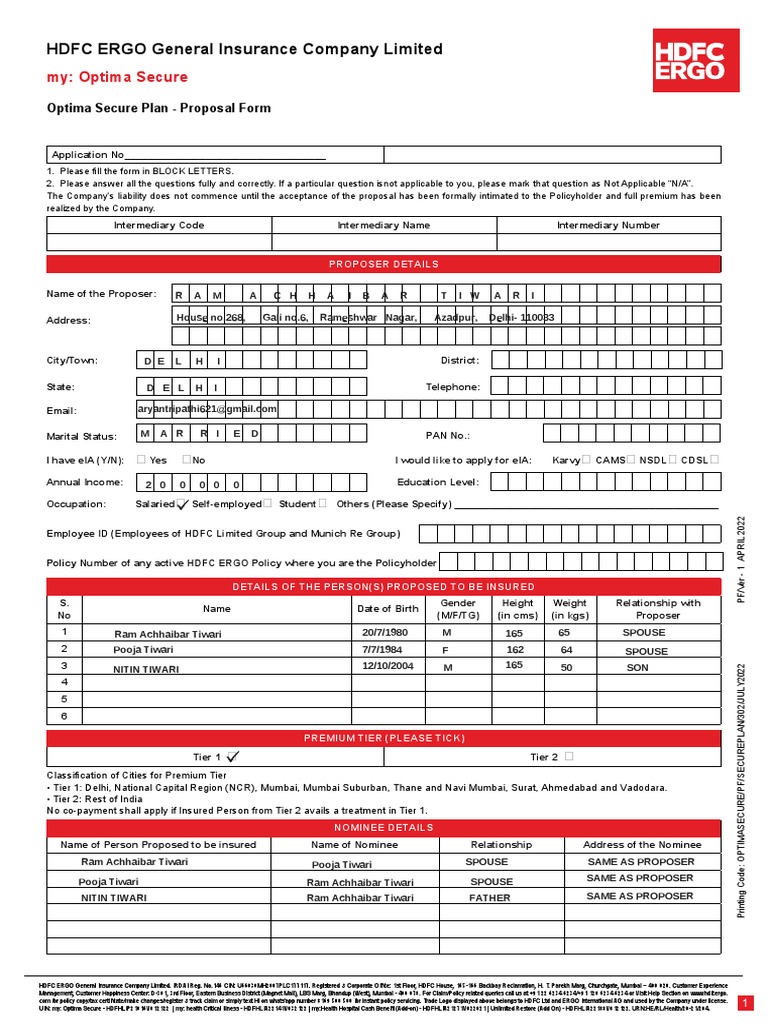 Proposal Optima Secure 73589641200000 | PDF | Hypertension | Hiv/Aids