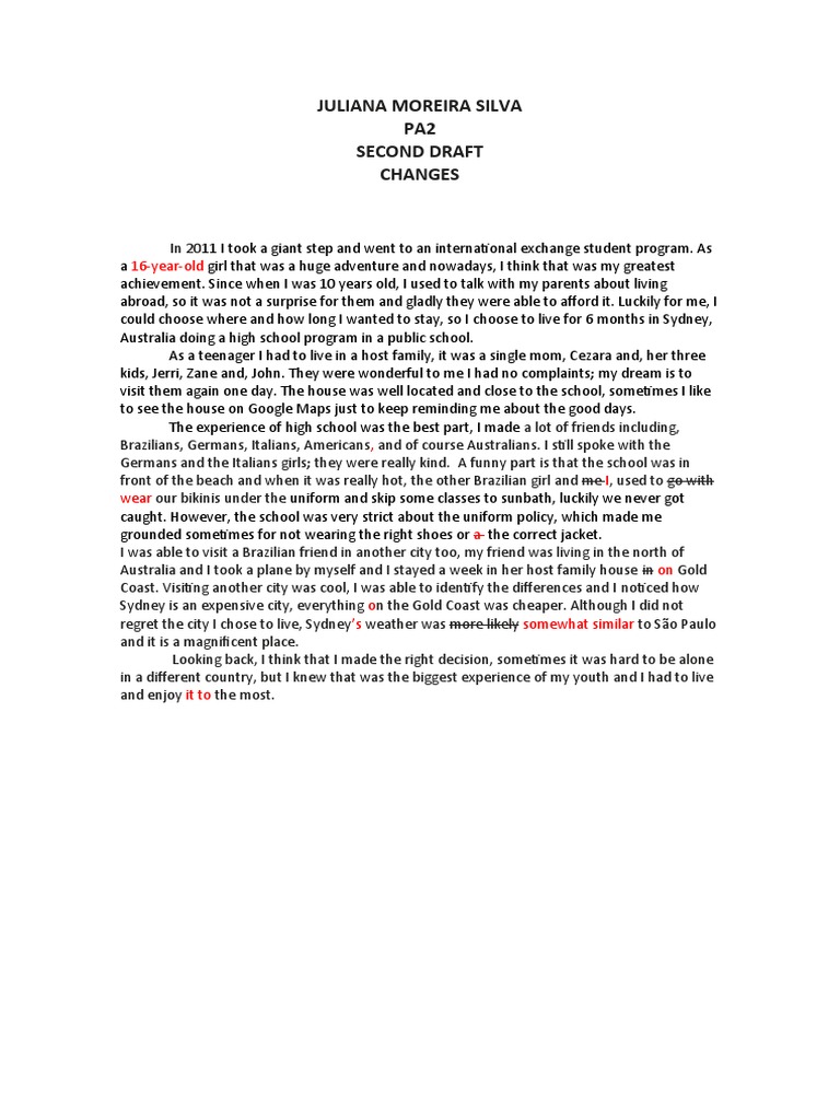 Juliana Moreira Silva PA2 - Second Draft - Writing Project - CORRECT | PDF