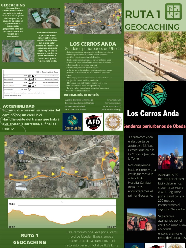 Triptico Ruta 1 - Geocaching | PDF