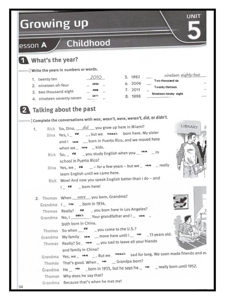 Unit 5-WB Lesson A | PDF