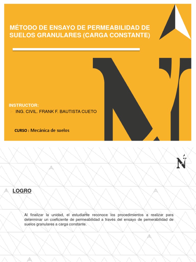 JP - Permeabilidad Carga Constante | PDF | Permeabilidad (Ciencias de ...