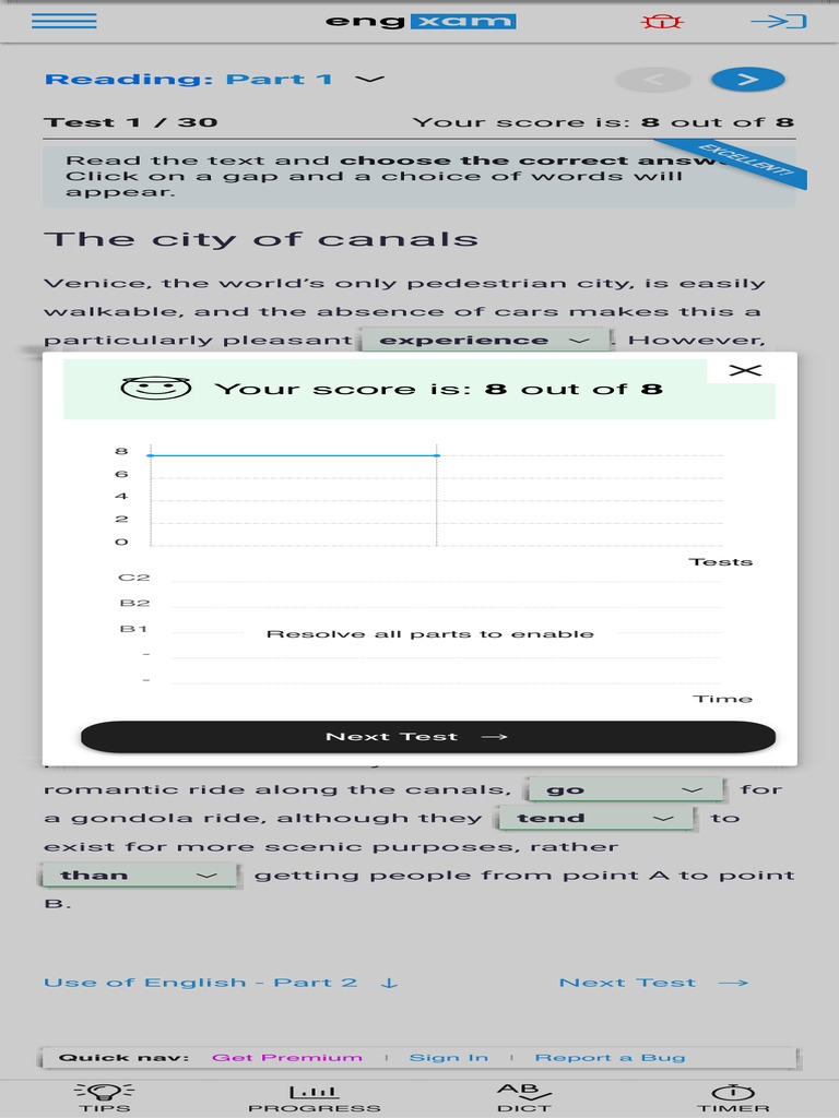 Part 1 - Reading - B2 First (FCE) Practice, Write & Improve | PDF
