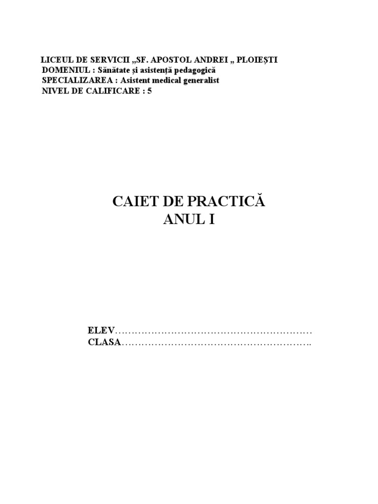 Caiet Practica An I 1C Amg | PDF