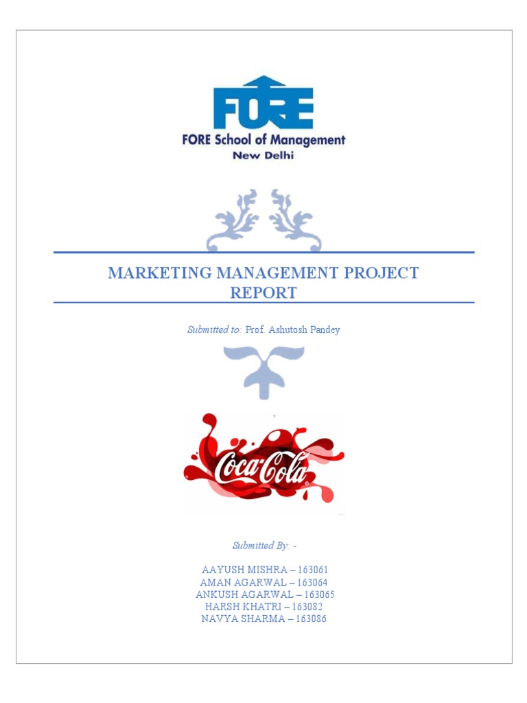Group 2 MM Project Report | PDF | The Coca Cola Company | Coca Cola