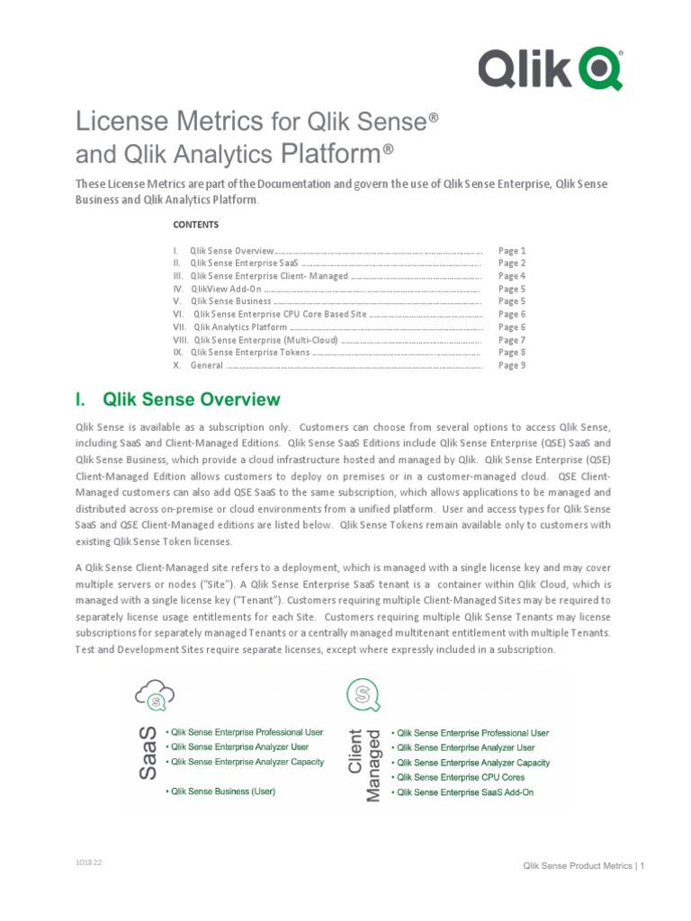 License Metrics Qlik Sense and Qap | PDF | Software As A Service | Cloud Computing