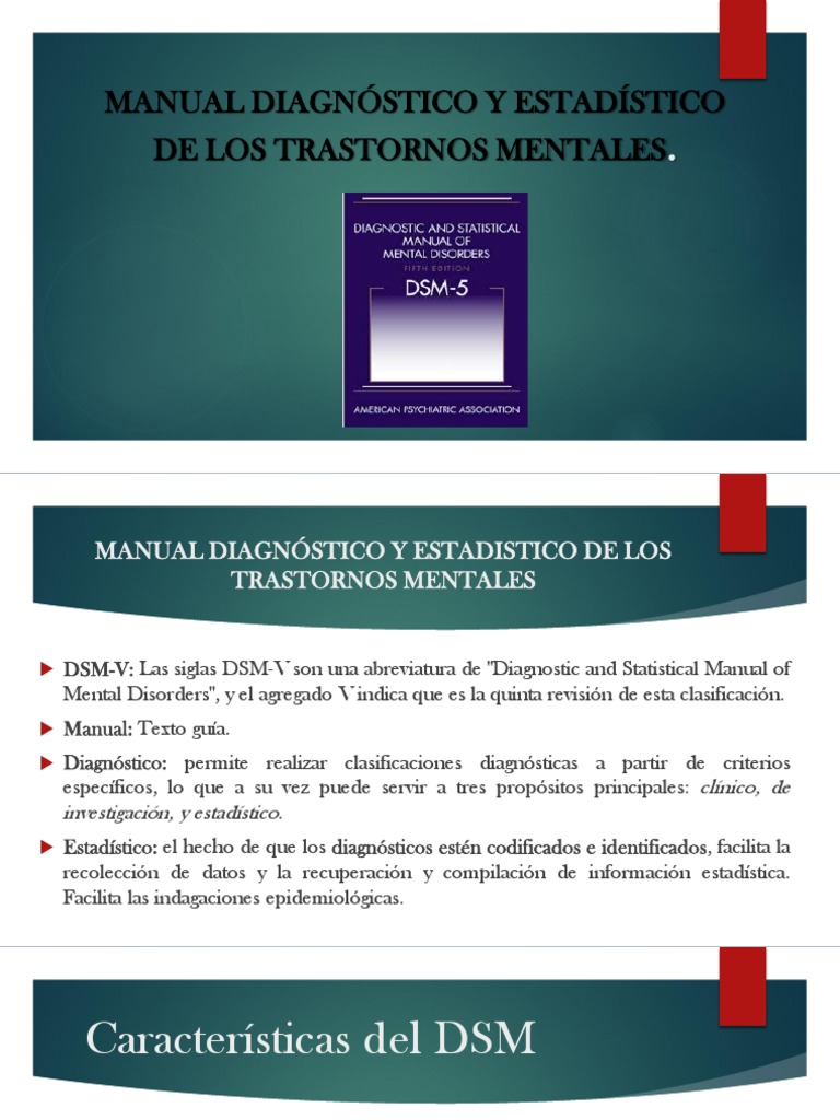 Manuales de Clasificacion Diagnostica DSM V Presentacion | PDF | Manual Diagnóstico y ...