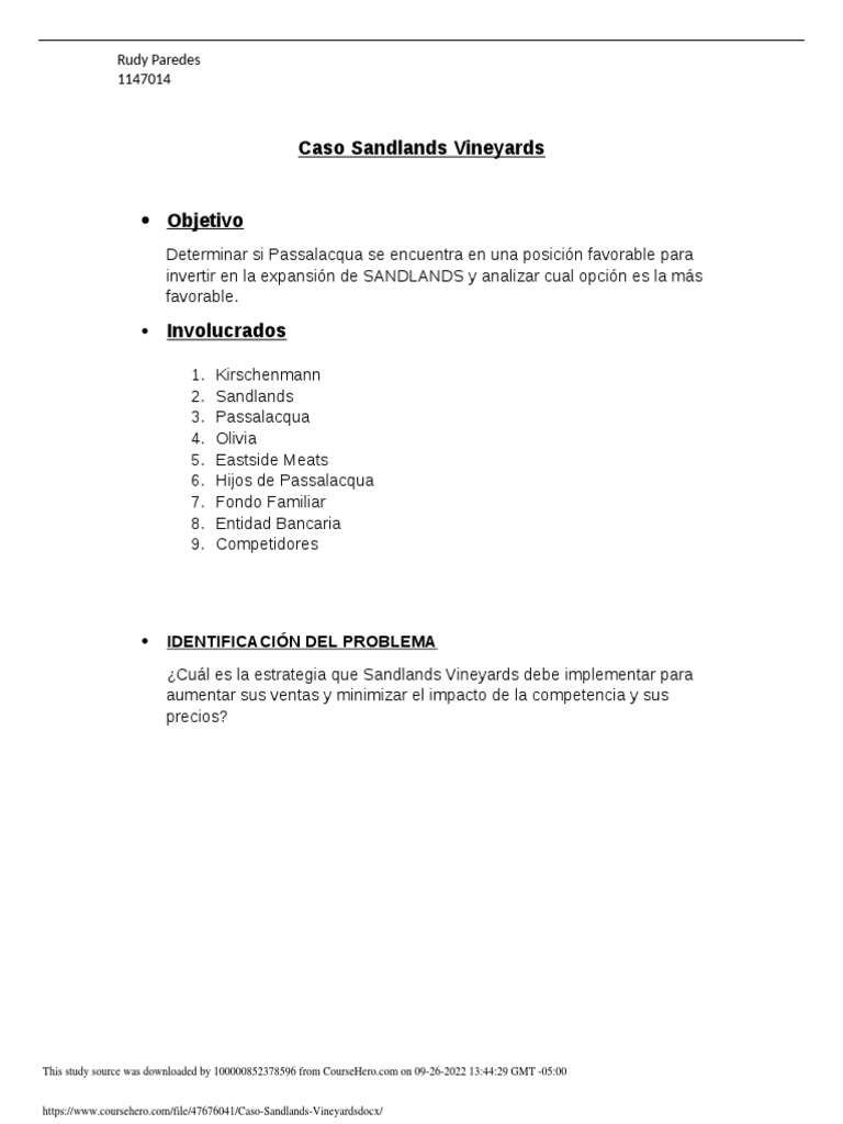 Estrategias para Expandir Sandlands Vineyards | PDF | Vino | Marca