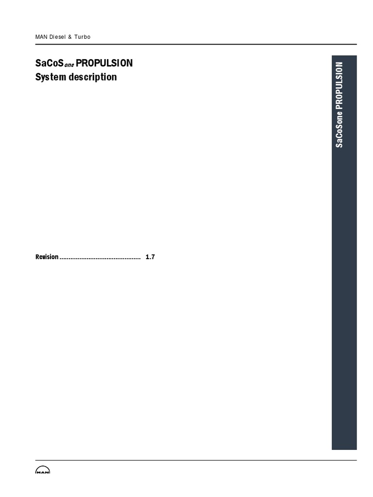 SaCoS One PROPULSION System Description | PDF | Engines | Marine Propulsion