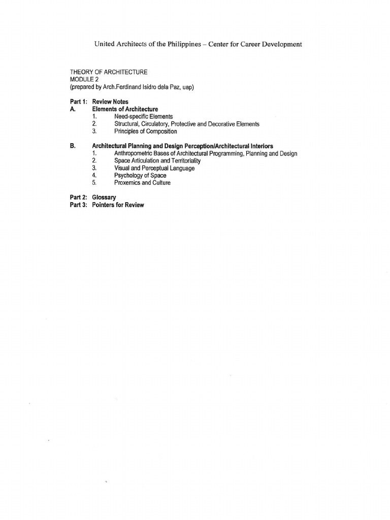 TheoryOfArchitecture Module 2 | PDF