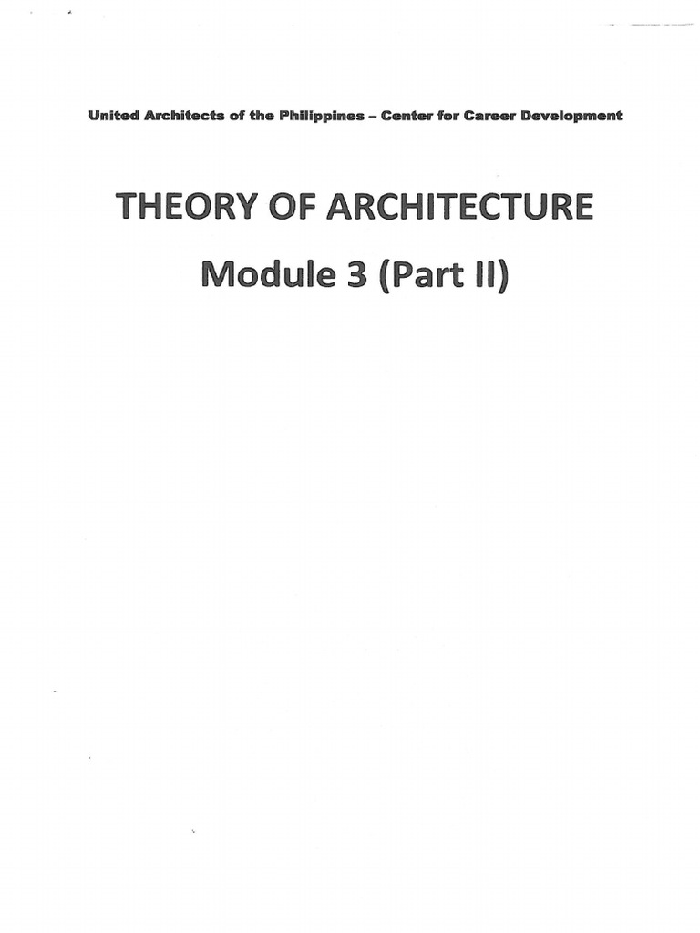 TheoryOfArchitecture Module 3 Part2 | PDF