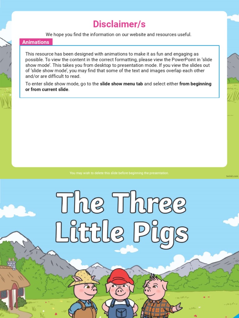 T T 5080 The Three Little Pigs Story Powerpoint - Ver - 2 | PDF
