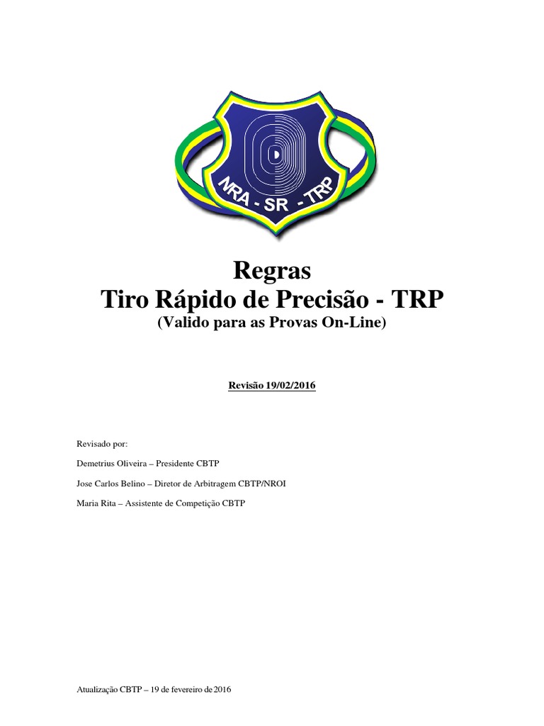2016 Regras Tiro Rapido de Precisão - TRP (PROVAS ONLINE) | Download grátis PDF | Revólver ...