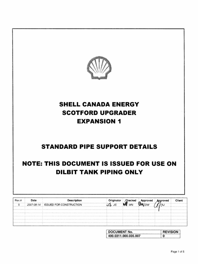 Pipe Support Details | PDF