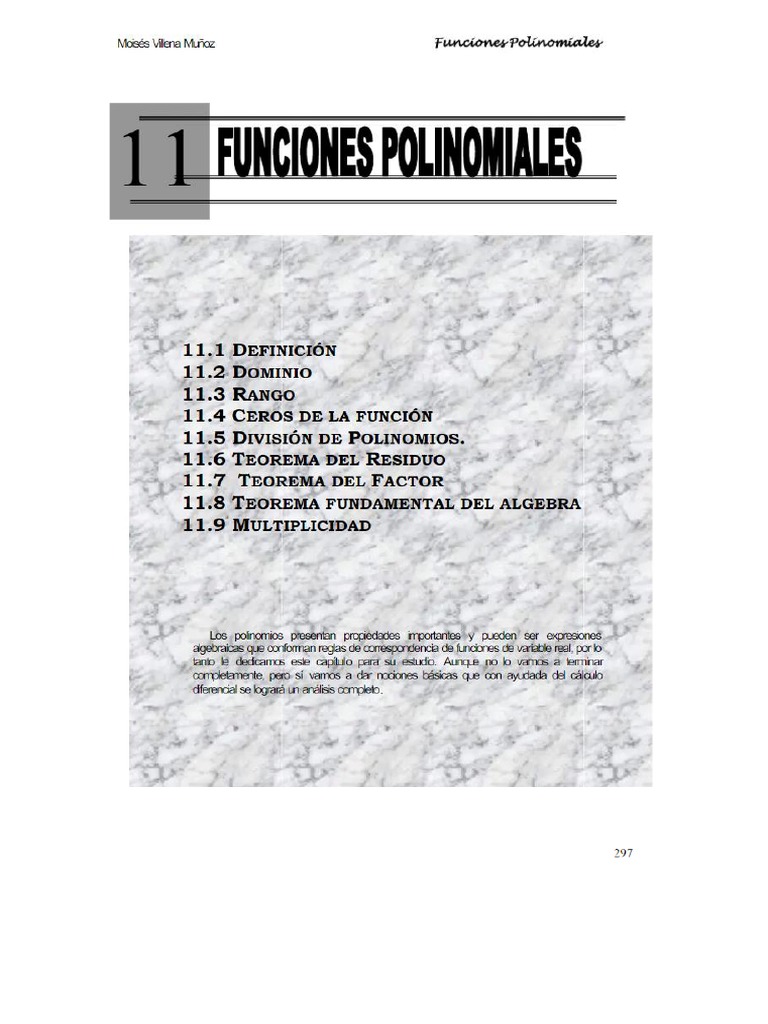 11 Funciones Polinomiales | PDF