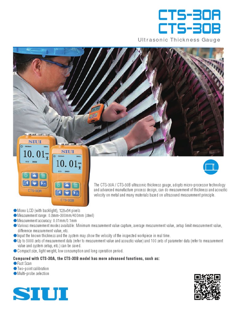 Medidor de Espessura CTS-30AB (Ultra Tech) | PDF
