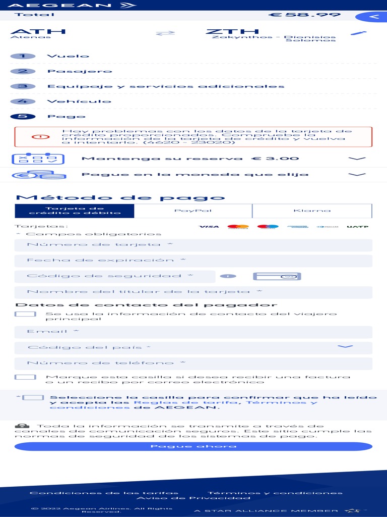 Aegean Airlines - Pago 2 | PDF