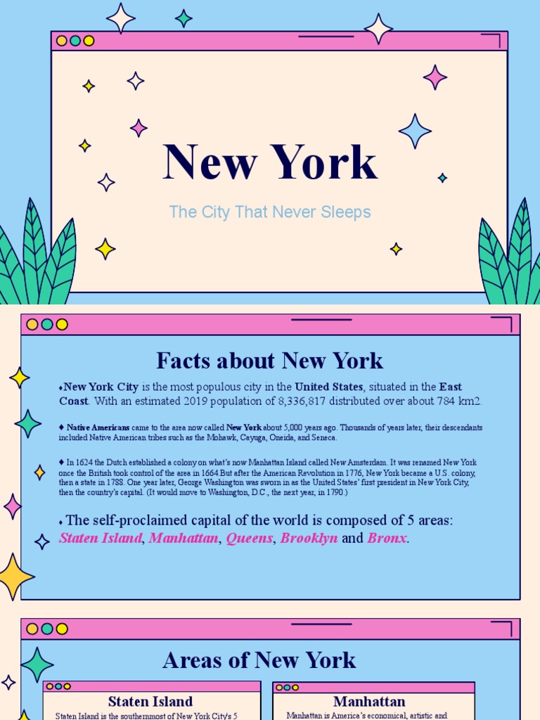New York Powerpoint Pdf New York City Brooklyn