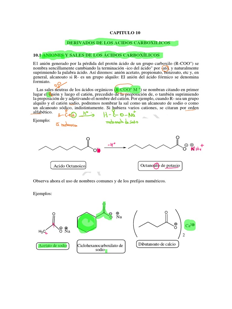 Capitulo 10 Derivados de Acidos Carboxilicos Mzo Alimentos | PDF