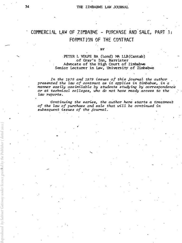 Commercial Law of Zimbabwe | PDF | Guarantee | License