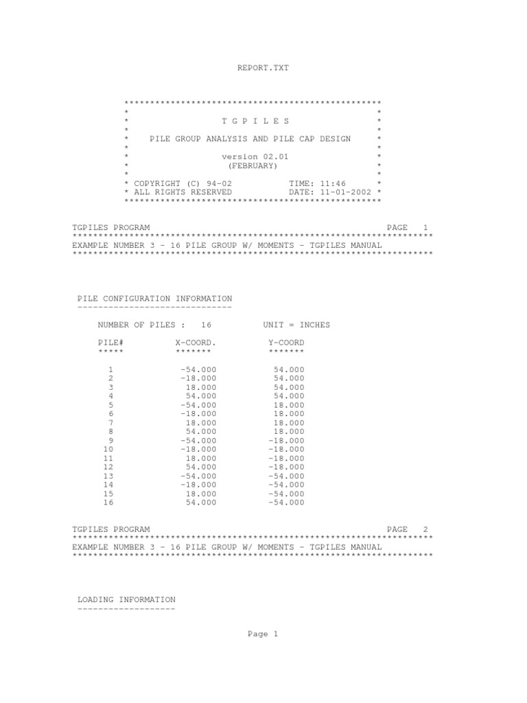 PILE CAP - Group Analysis and Cap Design | PDF | Center Of Mass ...