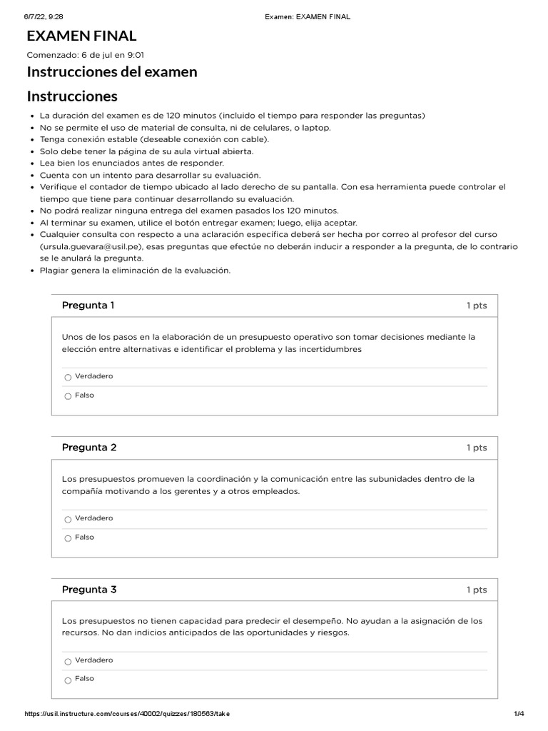 Examen - Examen Final | PDF