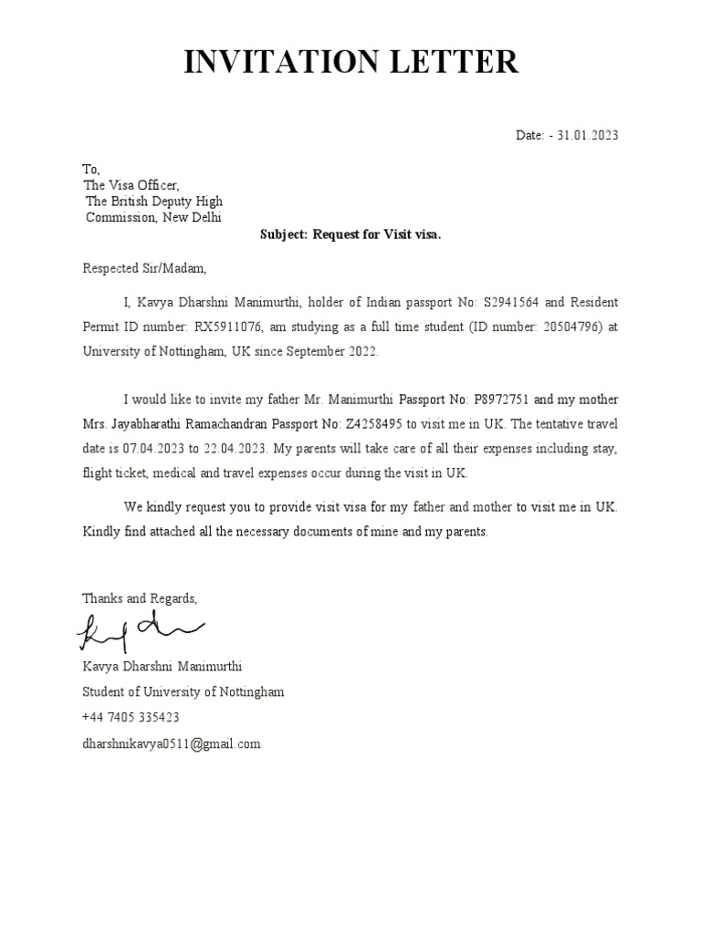 MM Sir & JB Mam INVITATION LETTER SIGNED | PDF