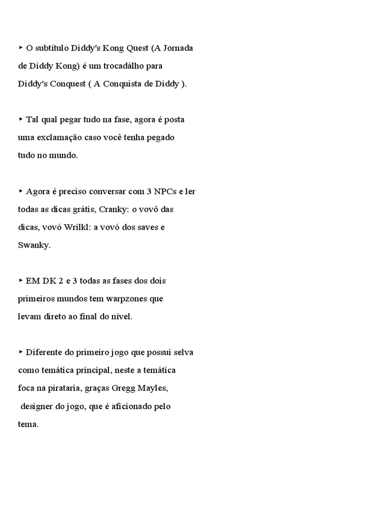 dkc2 Curiosidades | PDF | Videogames | Nintendo