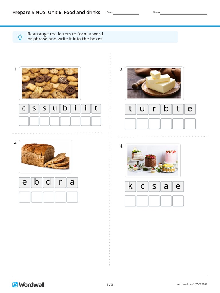 Prepare 5 Nus Unit 6 Food and Drinks | PDF