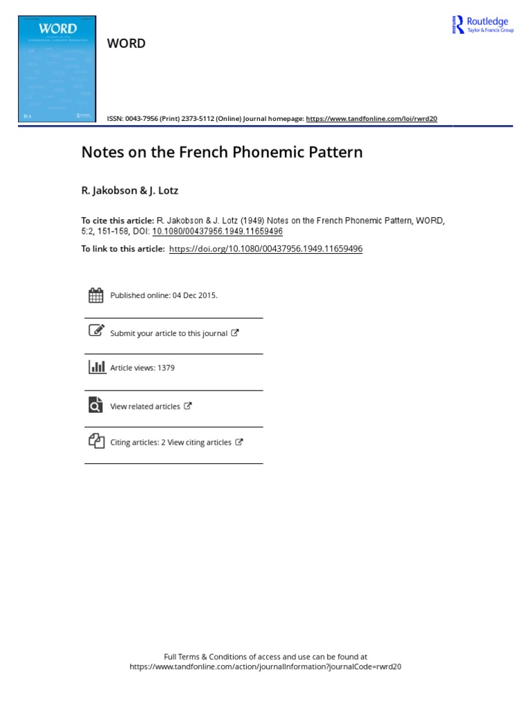 French Phonemic Pattern Analysis | PDF | Vowel | Consonant