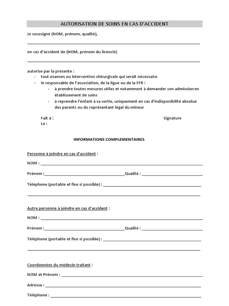 Autorisation Soins | PDF