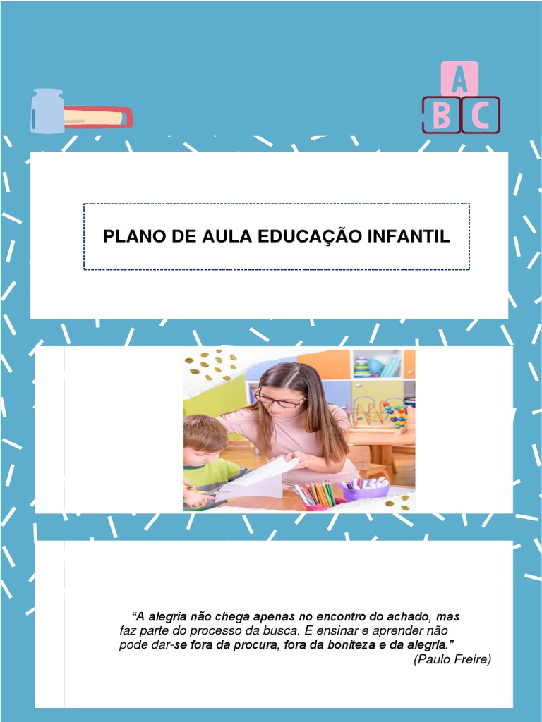 Plano de Aula Pre I 06 02 | PDF | Aprendizado | Tempo