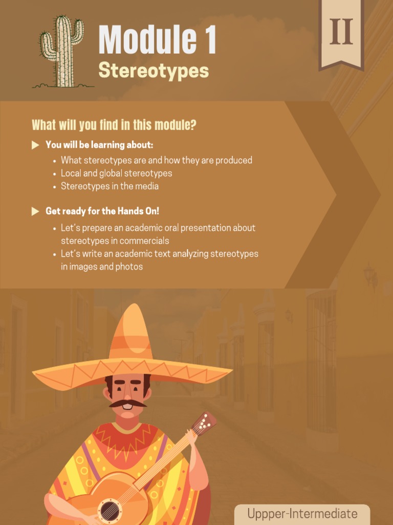 Upper-Intermediate Module 1 - Stereotypes in The Media | PDF ...